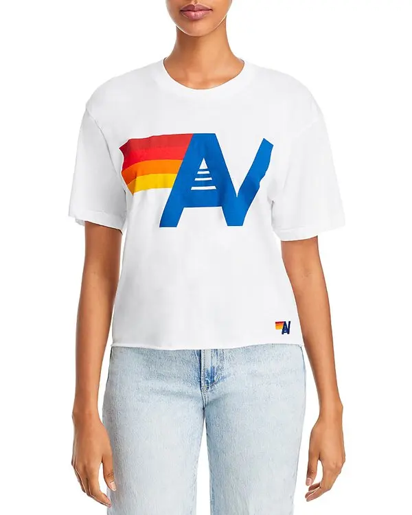 Aviator Nation Logo Boyfriend Tee - Wht