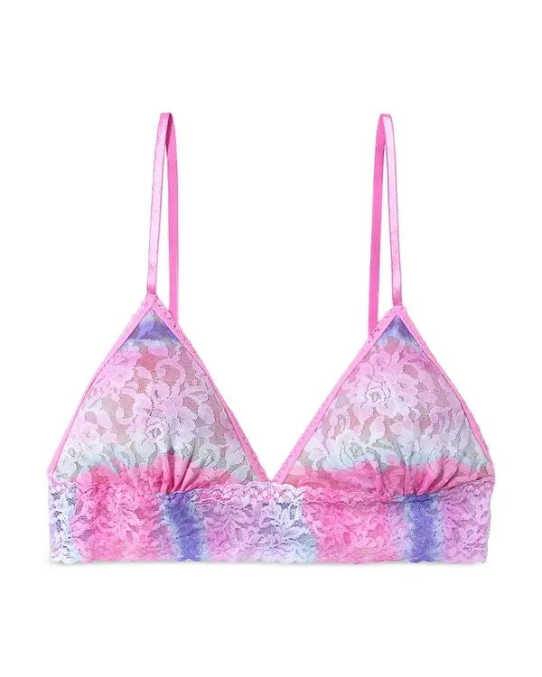 Hanky Panky Printed Signature Lace Bralette - Pink