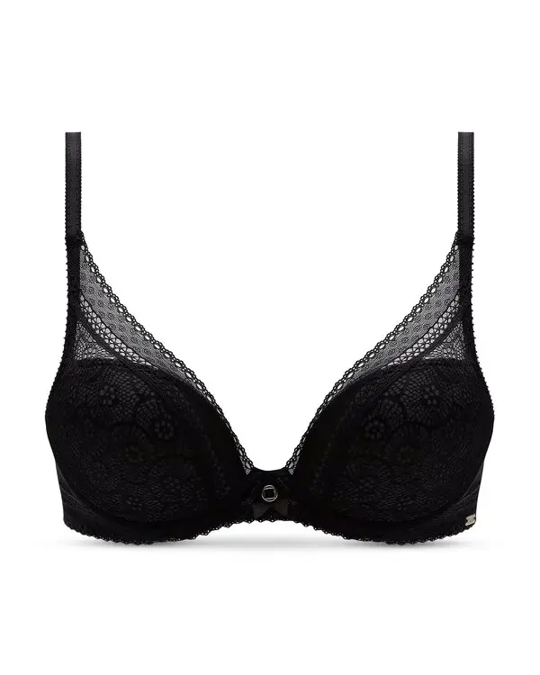 Chantelle Festivite Lace Plunge Contour Bra - Black