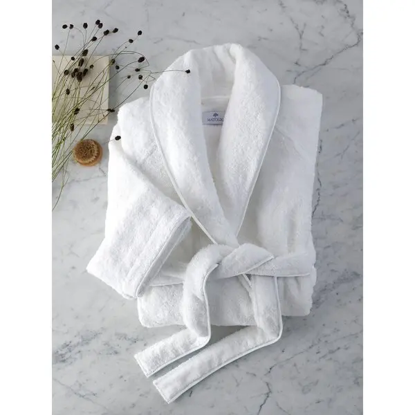 MATOUK Cairo Robe - White/white