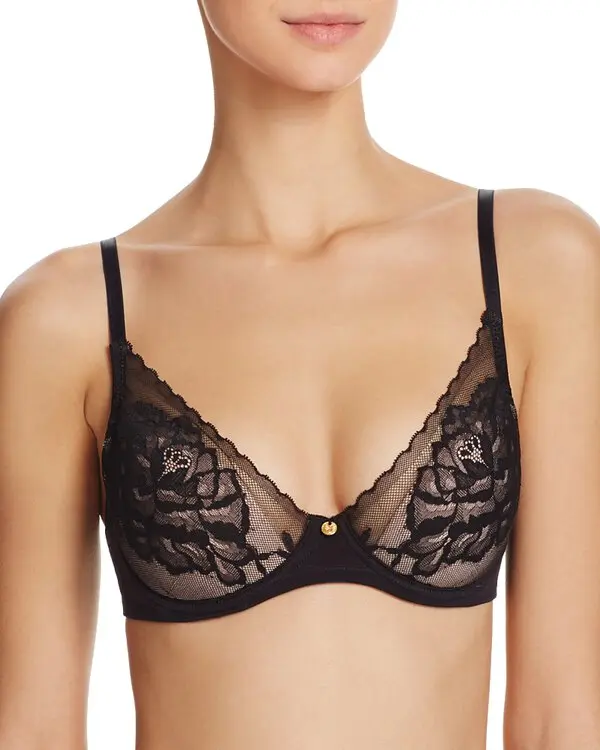 Natori Flora Contour Underwire Bra - Black