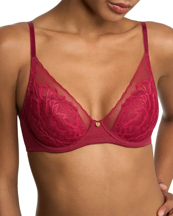Natori Flora Contour Underwire Bra - Red/bonfire