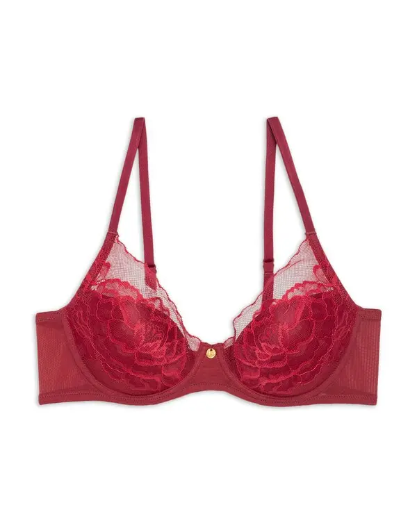 Natori Flora Contour Underwire Bra - Red/bonfire