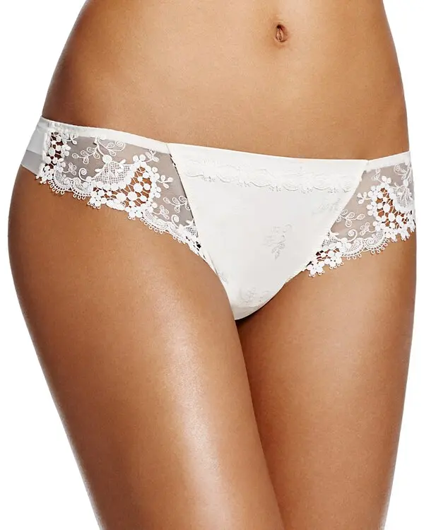 Simone Perele Wish Lace-side Thong - Ivory