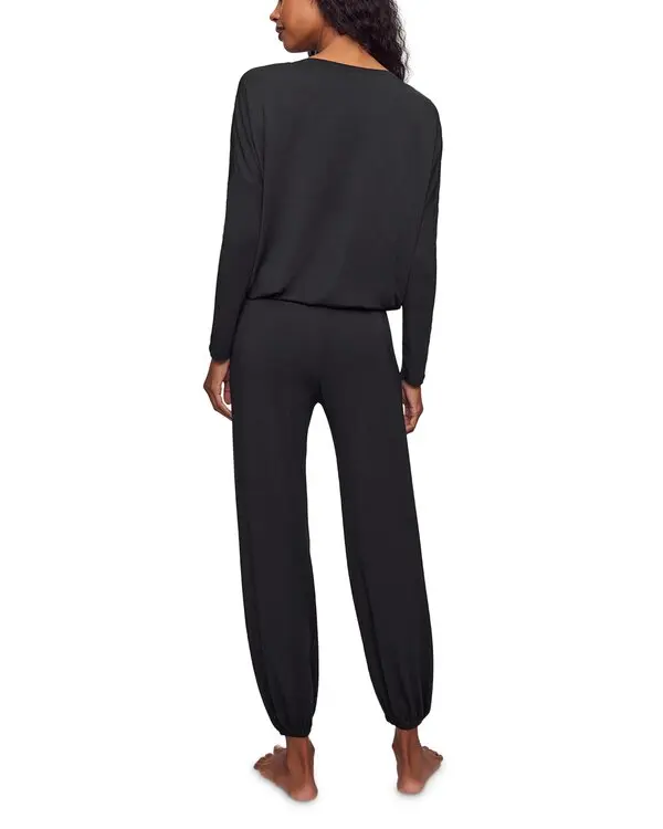 Eberjey Gisele Slouchy Pajama Set - Black/ivory