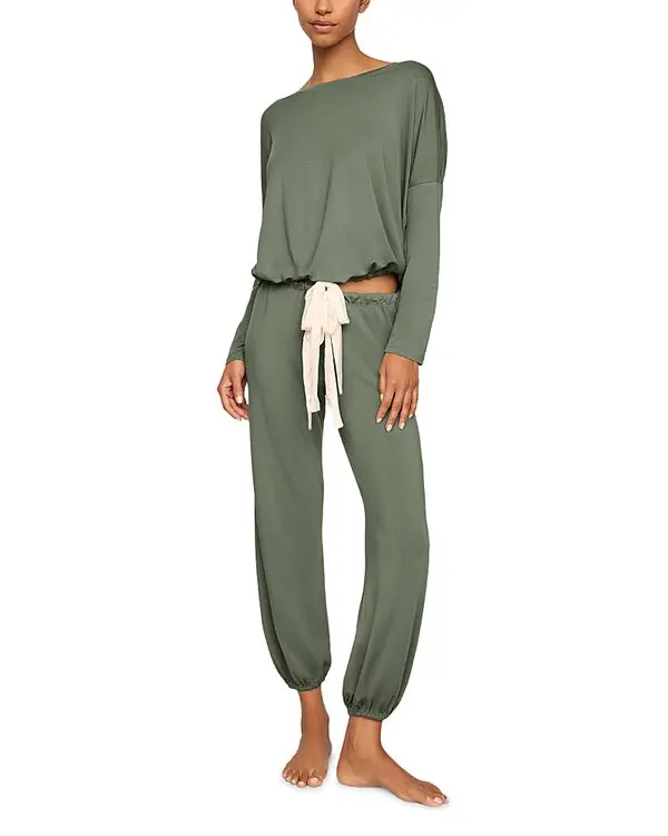 Eberjey Gisele Slouchy Pajama Set - Desert Sage