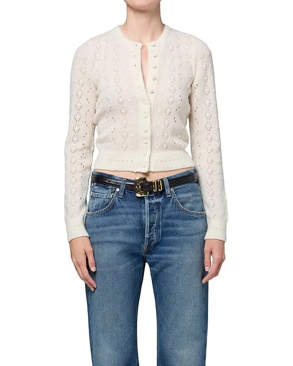 Citizens Of Humanity Tabitha Pointelle Cardigan - Cream
