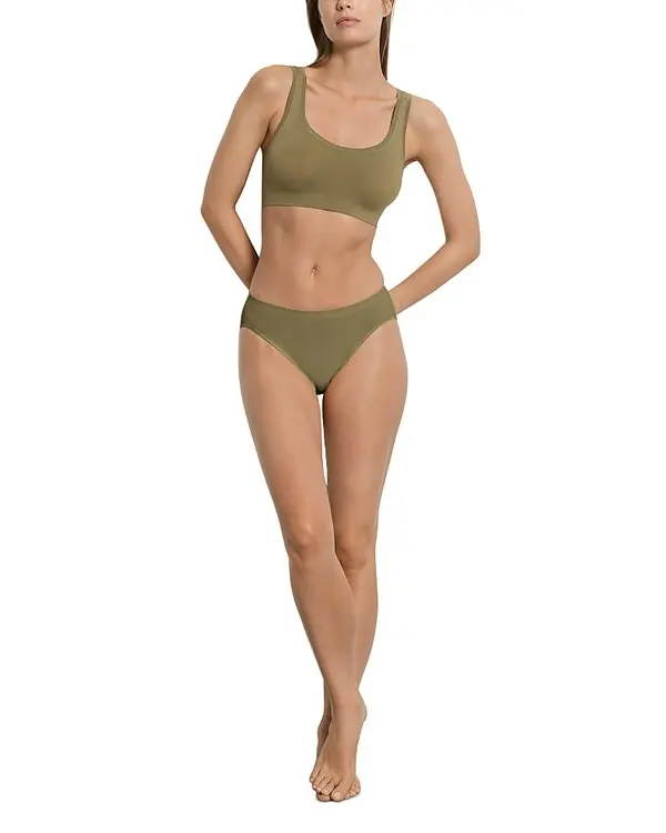 Hanro Touch Feeling High-cut Briefs - Covert Green