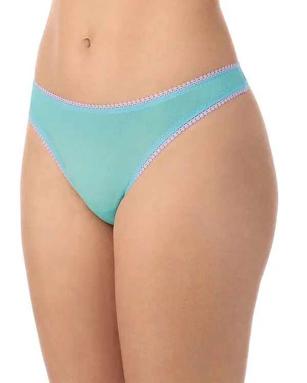 ON GOSSAMER Mesh Hip G-string - Waterfall Blue