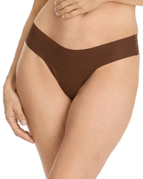 Hanky Panky Breathesoft Natural Rise Thong - Mahogany