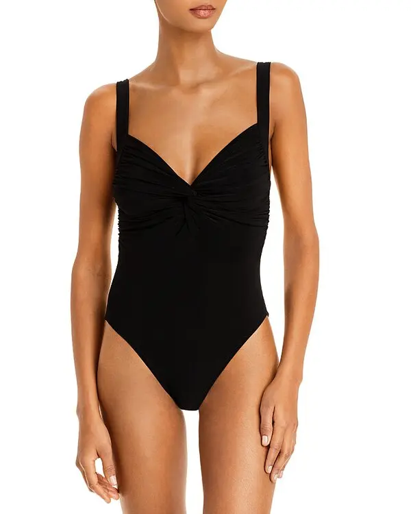 Norma Kamali Twisted One Piece Swimsuit - Black