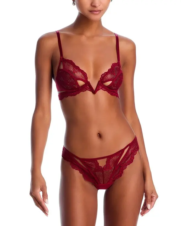 THISTLE AND SPIRE Thistle & Spire Kane V-wire Lace Bra - Ruby