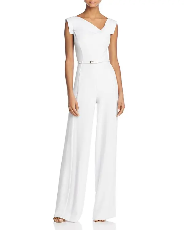 Black Halo Jackie Jumpsuit - White