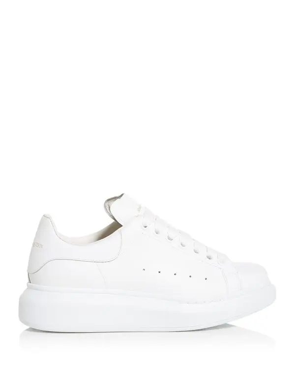 Alexander McQueen Oversized Low Top Sneakers - White/gold