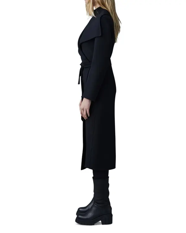 Mackage Mai Lightweight Wool Wrap Coat - Black