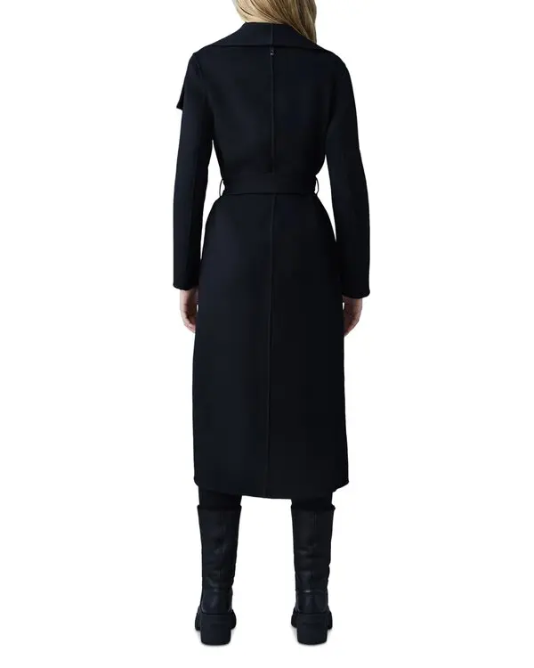 Mackage Mai Lightweight Wool Wrap Coat - Black