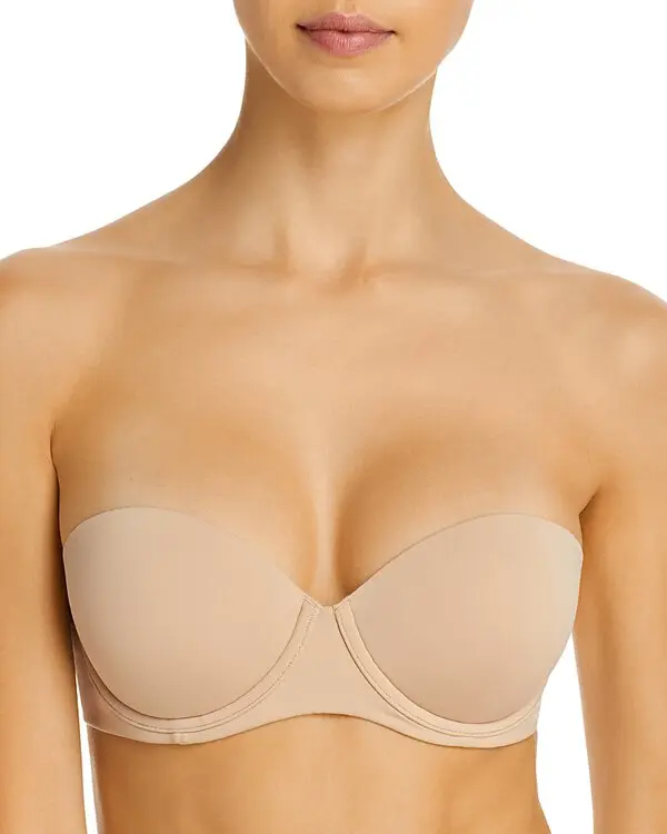 Calvin Klein Naked Glamour Strapless Push-up Bra - Bare