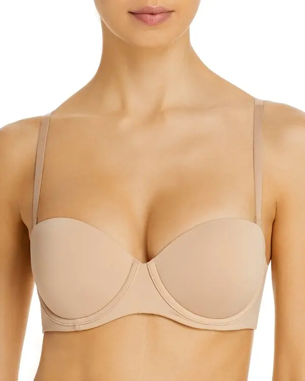 Calvin Klein Naked Glamour Strapless Push-up Bra - Bare