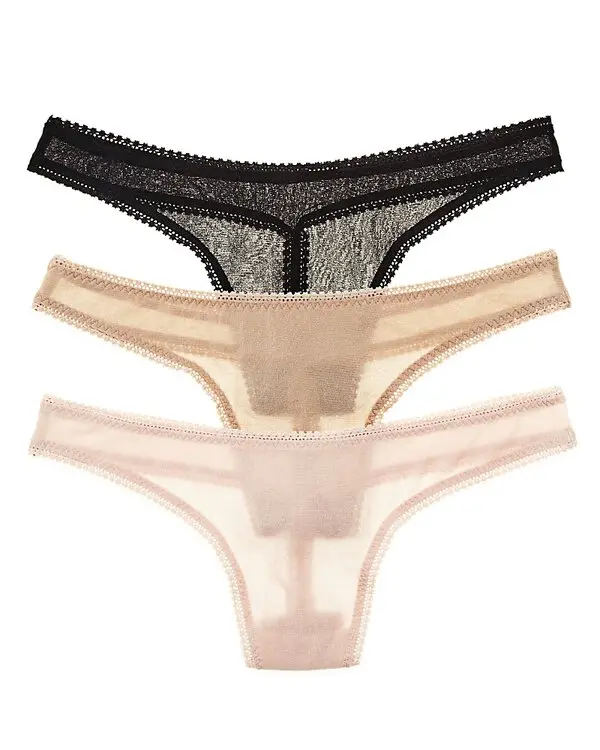 ON GOSSAMER Hip G Thongs, Set Of 3 - Multi