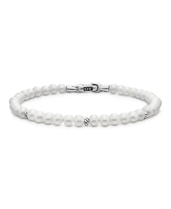 David Yurman Spiritual Beads Bracelet With Cultured Freshwater Pearls - White/silver