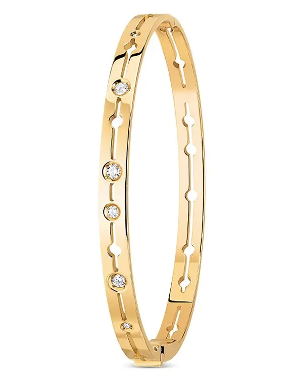 DINH VAN Dihn Van 18k Yellow Pulse Diamond Bangle - Gold