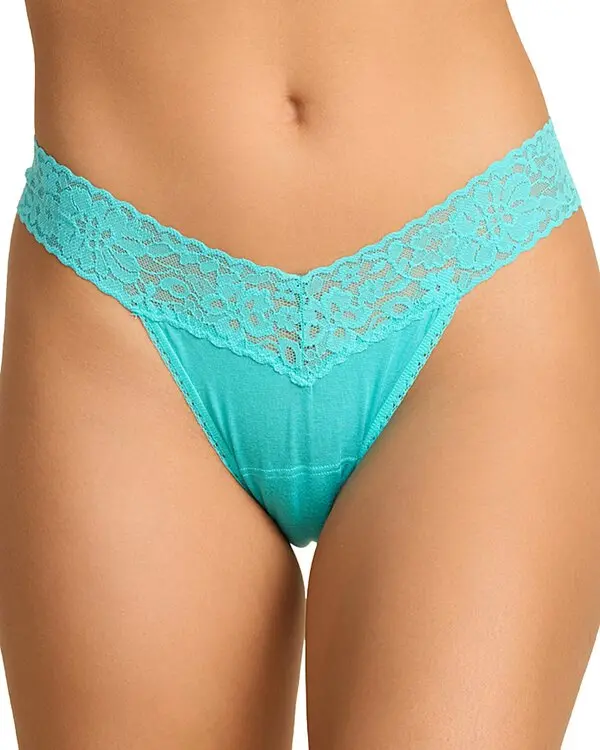 Hanky Panky Dreamease Original Rise Thong - Seafoam Blue