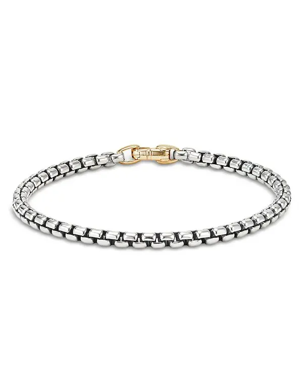 David Yurman Bel Aire Rounded Box Link Bracelet - Silver/yellow Gold