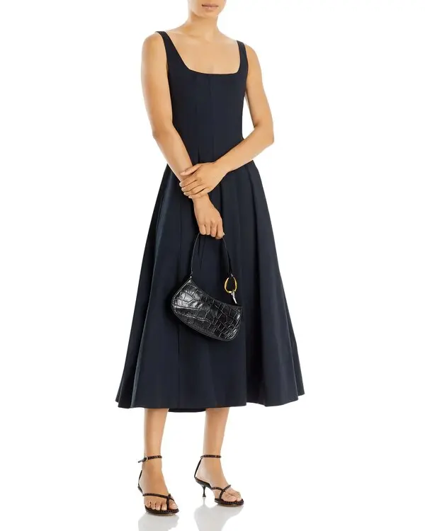 Staud Wells Midi Dress - Black