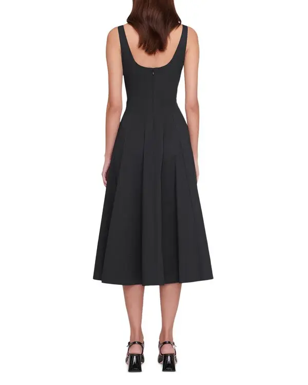 Staud Wells Midi Dress - Black