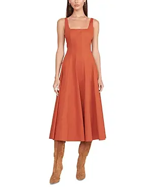 Staud Wells Midi Dress - Spice
