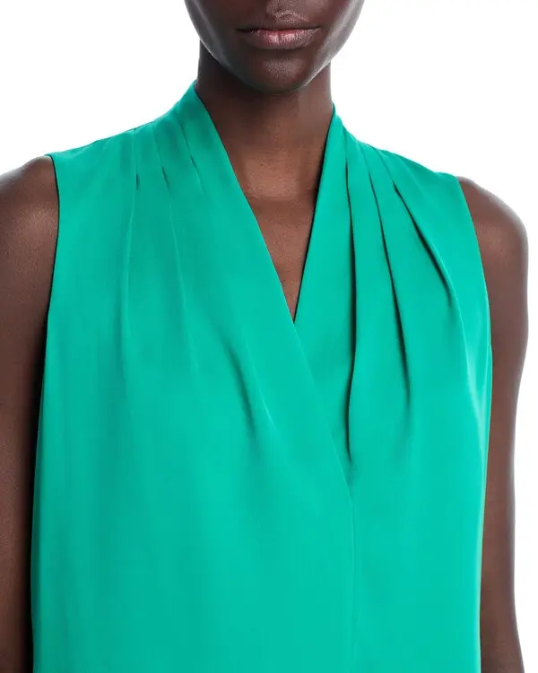 Kobi Halperin Nellie Silk-blend Pleated Blouse - Aquamarine