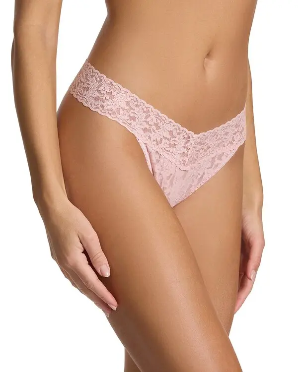 Hanky Panky Signature Lace Original Rise Thong - Blushing Rose