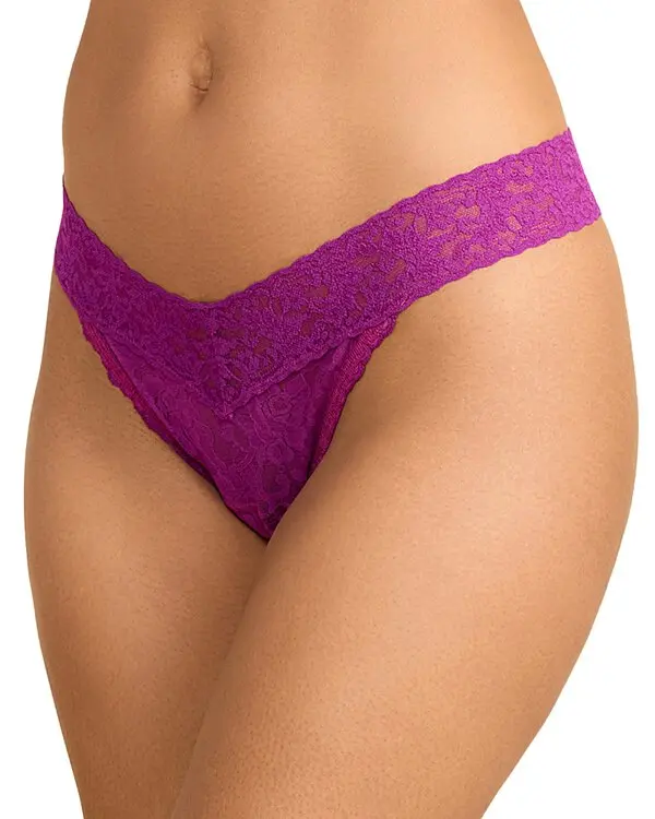 Hanky Panky Signature Lace Original Rise Thong - Boysenberry
