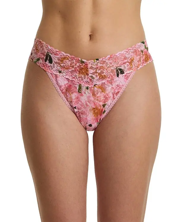 Hanky Panky Signature Lace Original Rise Thong - Dancing Petals