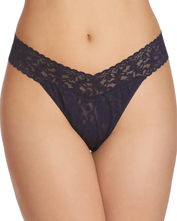 Hanky Panky Signature Lace Original Rise Thong - Navy