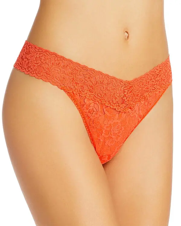 Hanky Panky Signature Lace Original Rise Thong - Orange Sparkle
