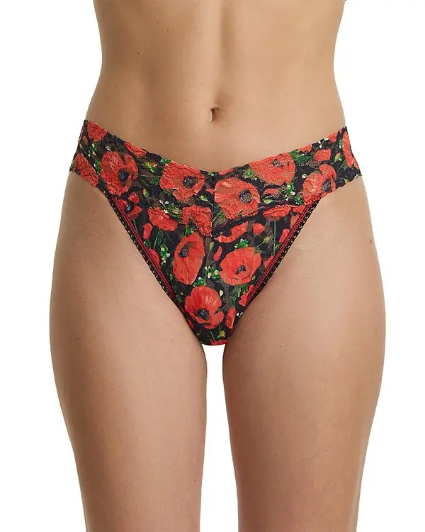 Hanky Panky Signature Lace Original Rise Thong - Poppy Holiday