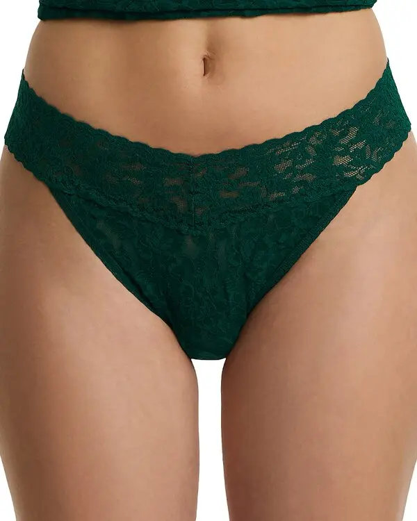 Hanky Panky Signature Lace Original Rise Thong - Spruce