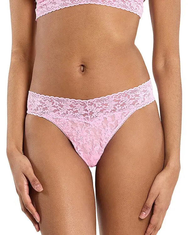 Hanky Panky Signature Lace Original Rise Thong - Strawberry Lemonade