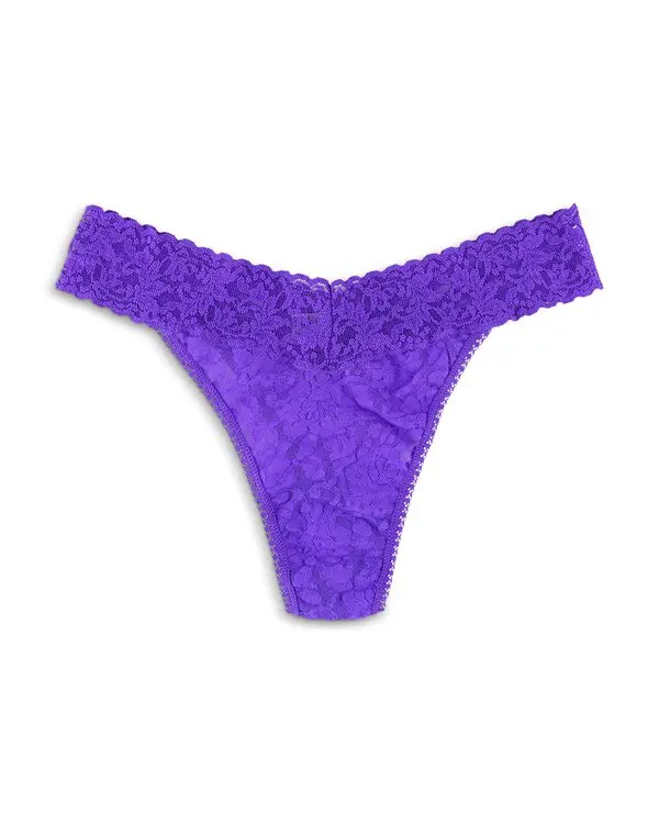 Hanky Panky Signature Lace Original Rise Thong - Vivacious Violet Purple