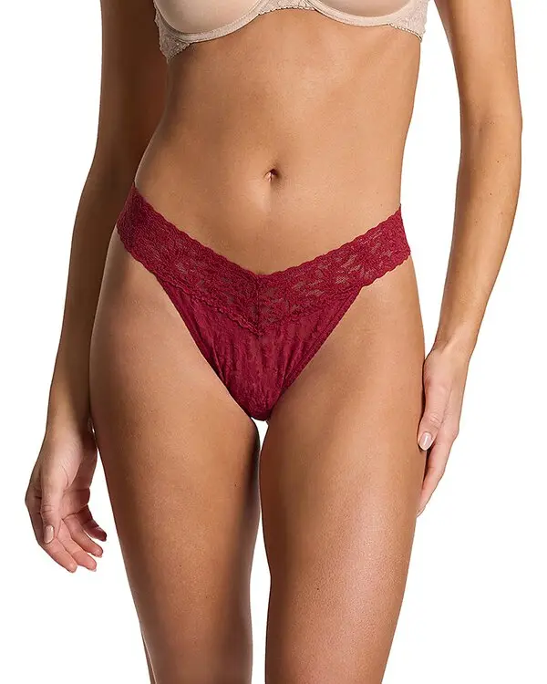 Hanky Panky Signature Lace Original Rise Thong - Wild Berries