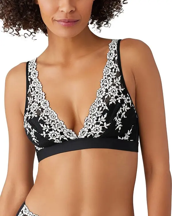 Wacoal Embrace Lace Convertible Plunge Soft Cup Wireless Bra - Black