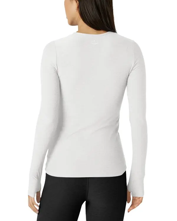Beyond Yoga Featherweight Classic Crew Pullover - Cloud White