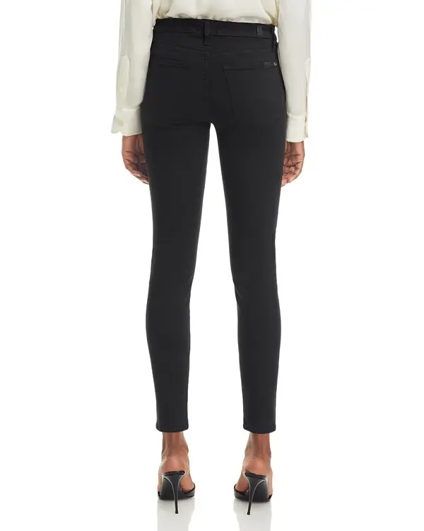 7 For All Mankind Slim Illusion High Rise Ankle Skinny Jeans - Luxe Black