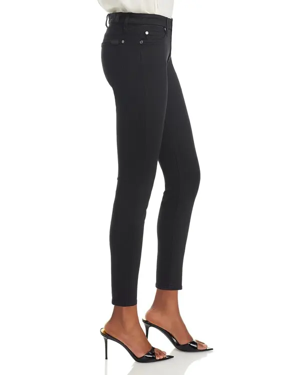7 For All Mankind Slim Illusion High Rise Ankle Skinny Jeans - Luxe Black