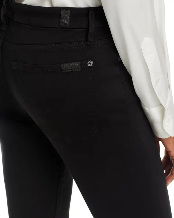 7 For All Mankind Slim Illusion High Rise Ankle Skinny Jeans - Luxe Black
