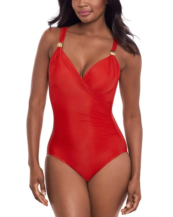 Miraclesuit Razzle Dazzle Siren One-piece Swimsuit - Cayenne Red