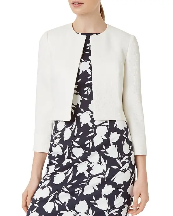 HOBBS LONDON Elize Cropped Jacket - Ivory