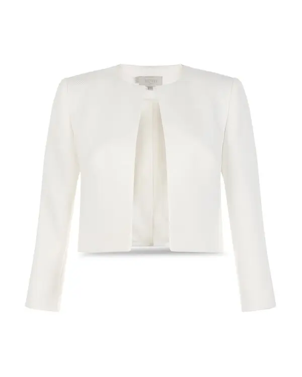 HOBBS LONDON Elize Cropped Jacket - Ivory