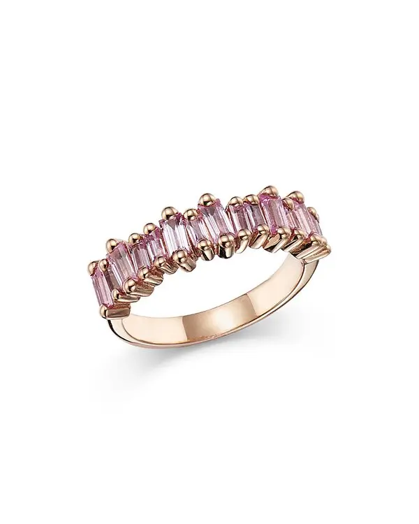 SUZANNE KALAN 18k Pink Sapphire Band - Rose Gold